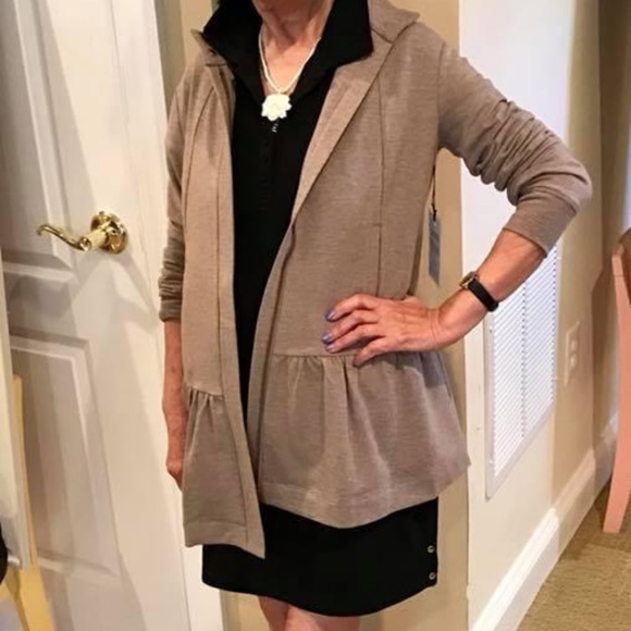 CAbi | Jackets & Coats | Cabi Weekend Topper Fossil Color Small Nwt ...